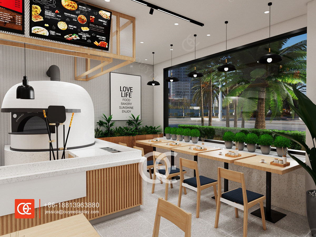 Coffee Shop Interior Design Layout Display Counters Bubble Tea Shop Design
