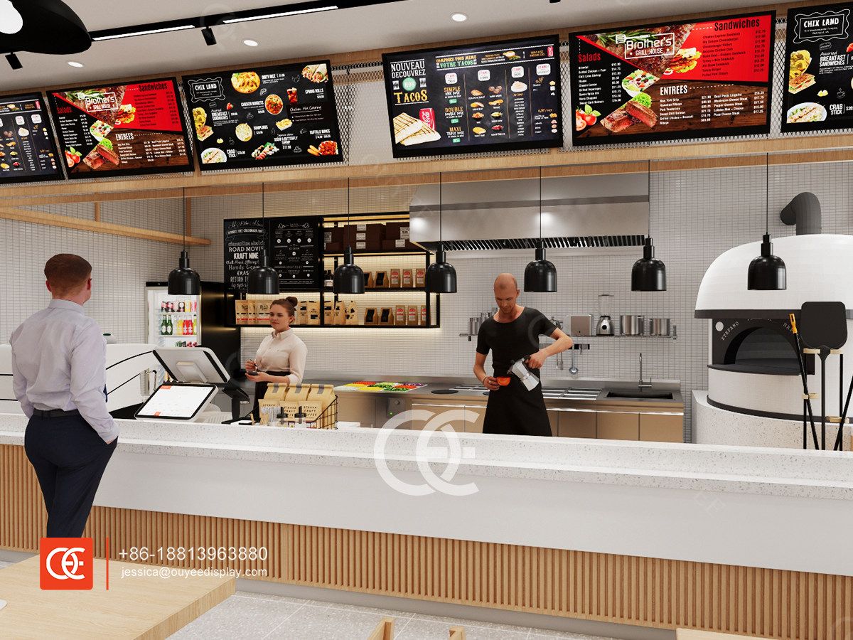 Coffee Shop Interior Design Layout Display Counters Bubble Tea Shop Design