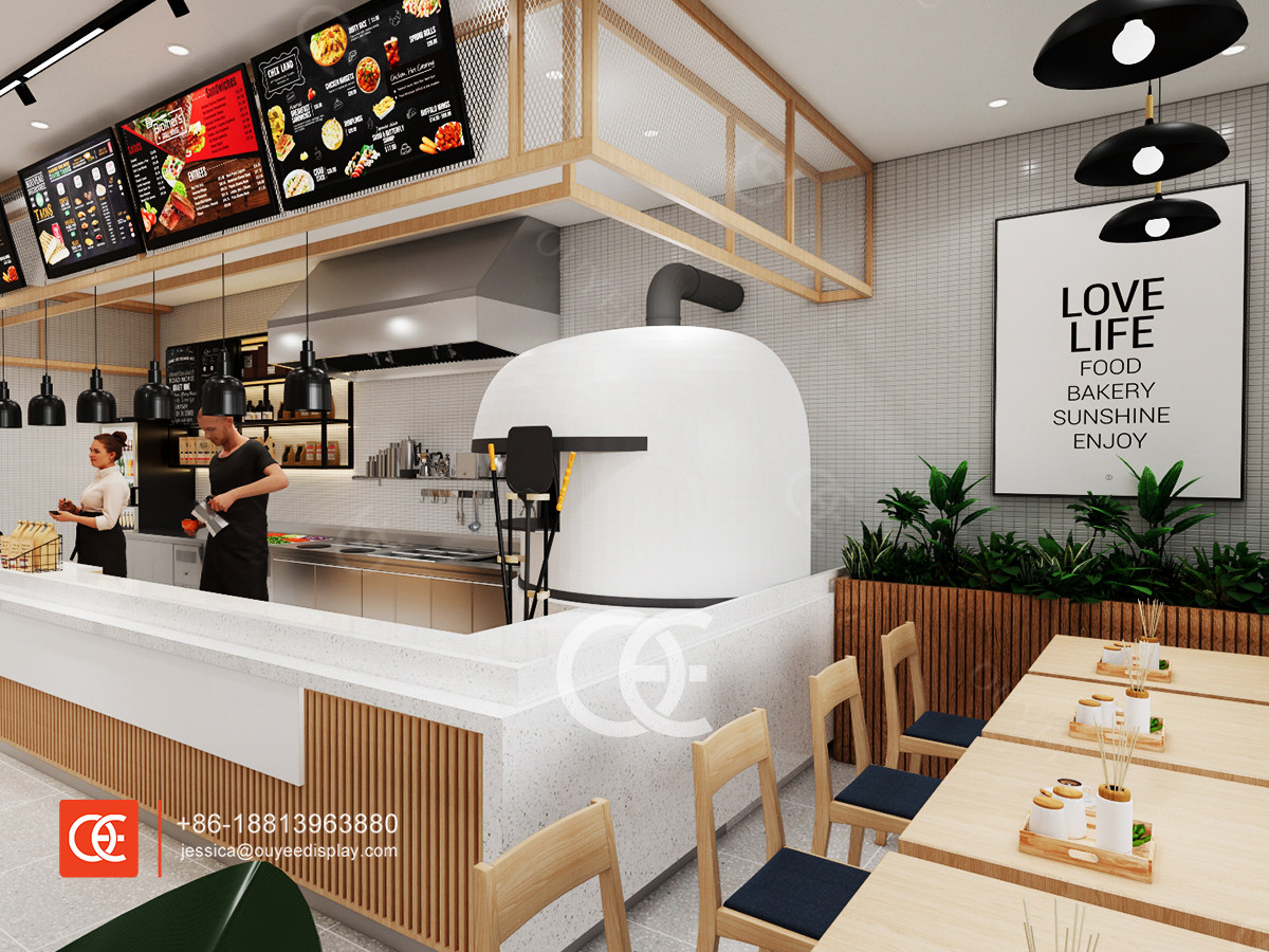 Coffee Shop Interior Design Layout Display Counters Bubble Tea Shop Design