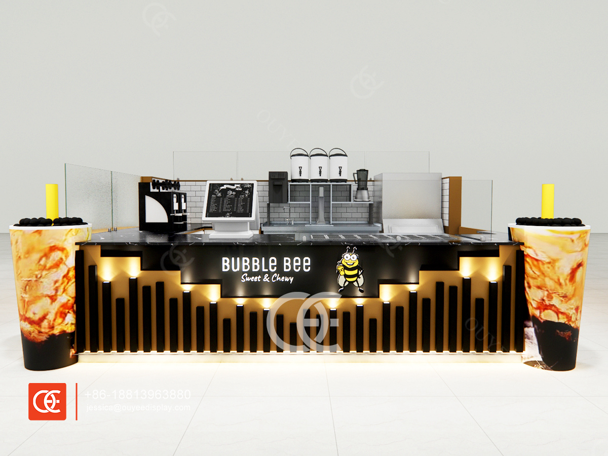 Coffee Shop Kiosk Design Commercial Coffee Counter Milk Tea Interior Design