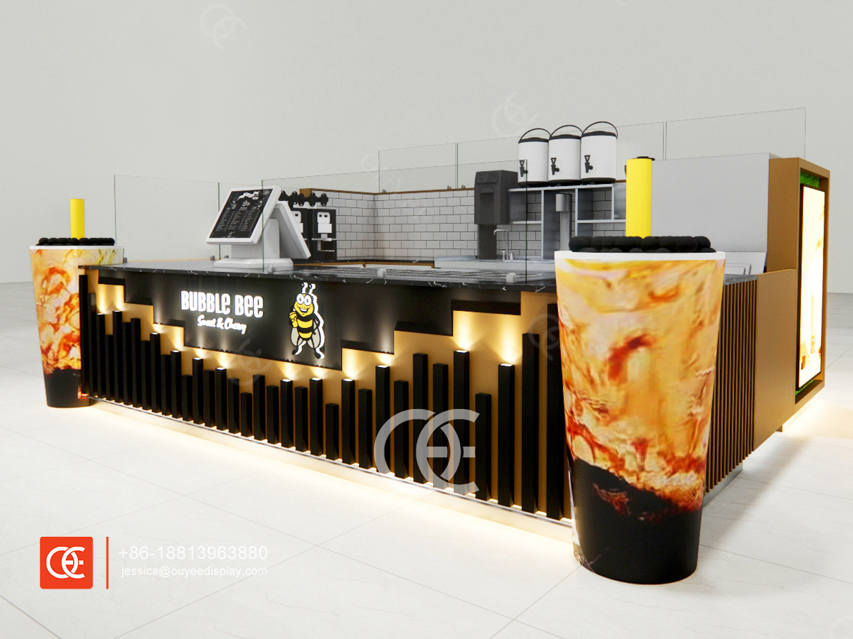Coffee Shop Kiosk Design Commercial Coffee Counter Milk Tea Interior Design