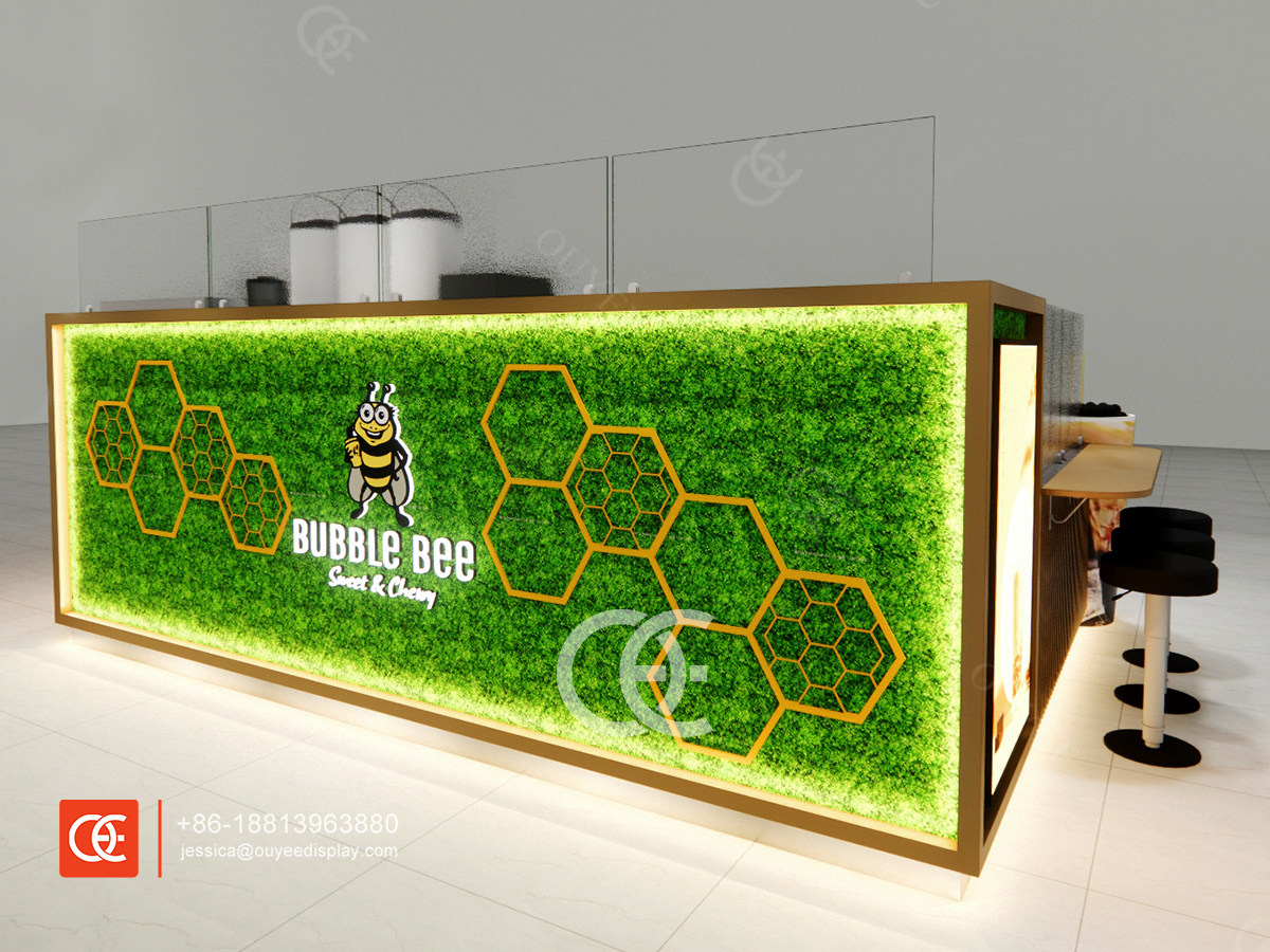 Coffee Shop Kiosk Design Commercial Coffee Counter Milk Tea Interior Design