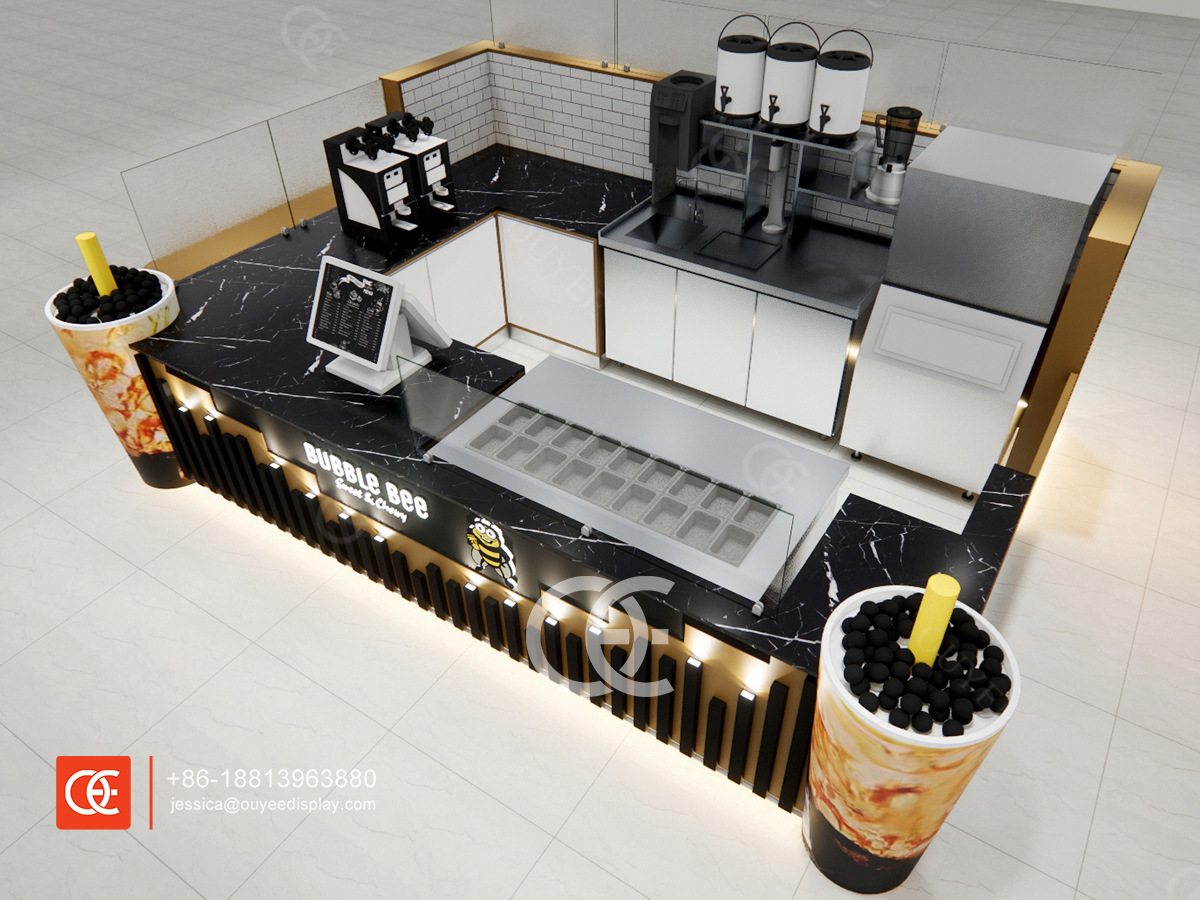 Coffee Shop Kiosk Design Commercial Coffee Counter Milk Tea Interior Design