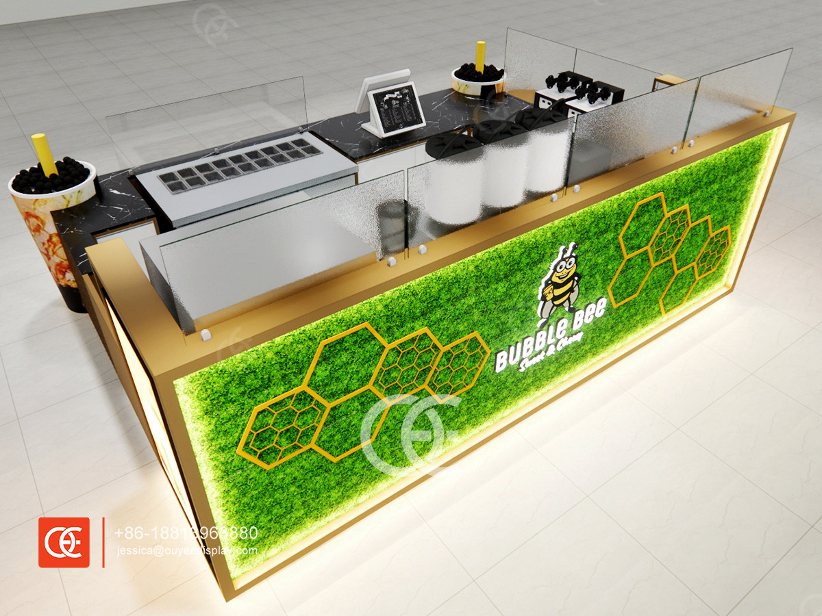 Coffee Shop Kiosk Design Commercial Coffee Counter Milk Tea Interior Design