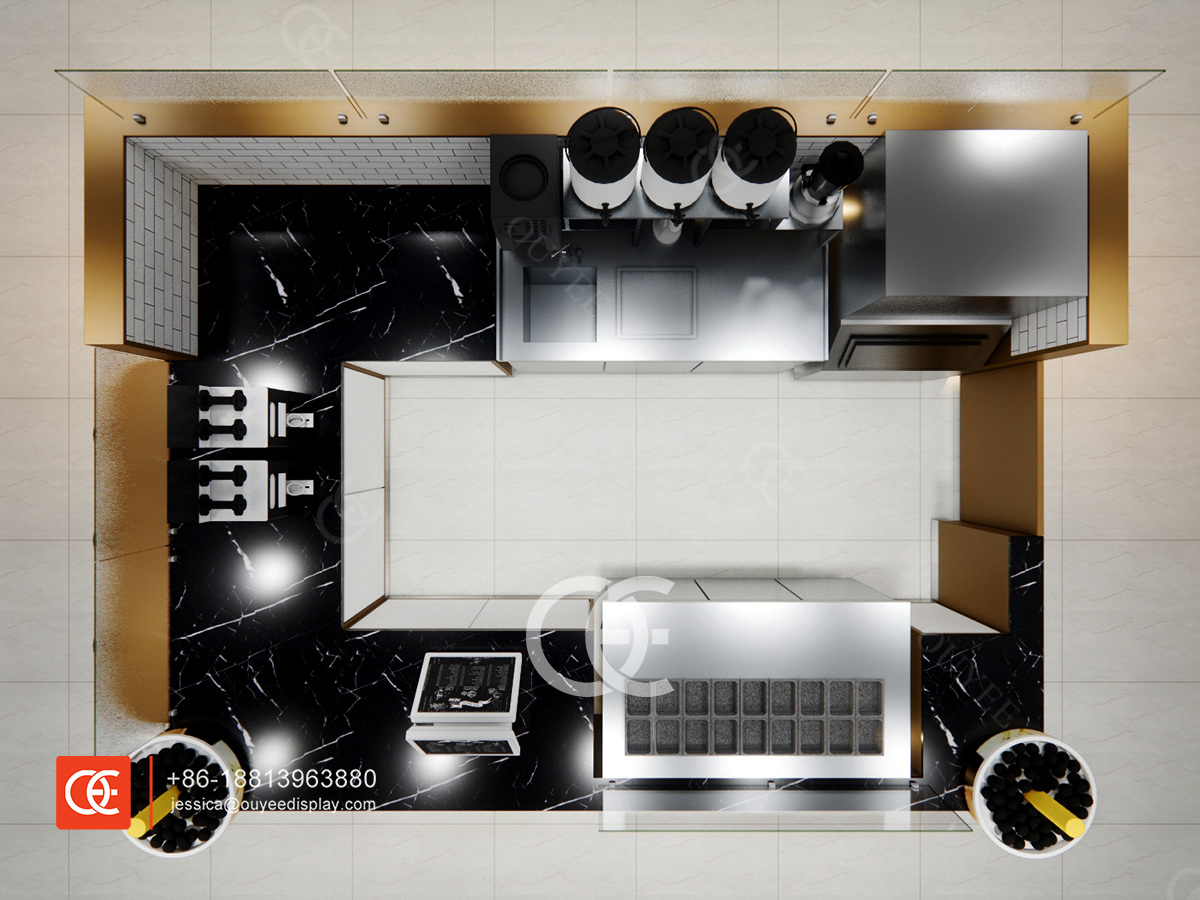 Coffee Shop Kiosk Design Commercial Coffee Counter Milk Tea Interior Design