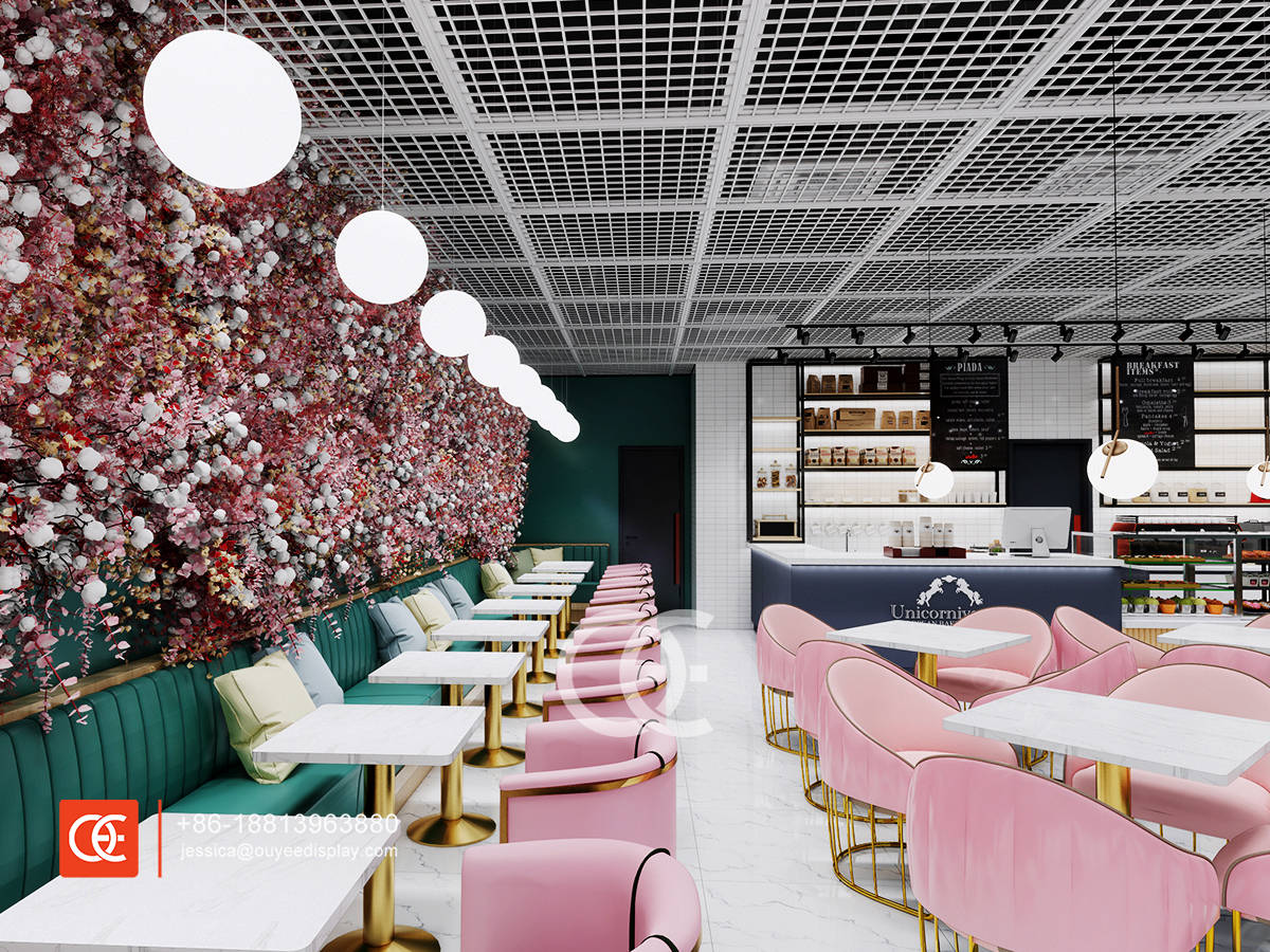 Coffee Shop Layout Design Coffee Bar Bubble Tea Counter