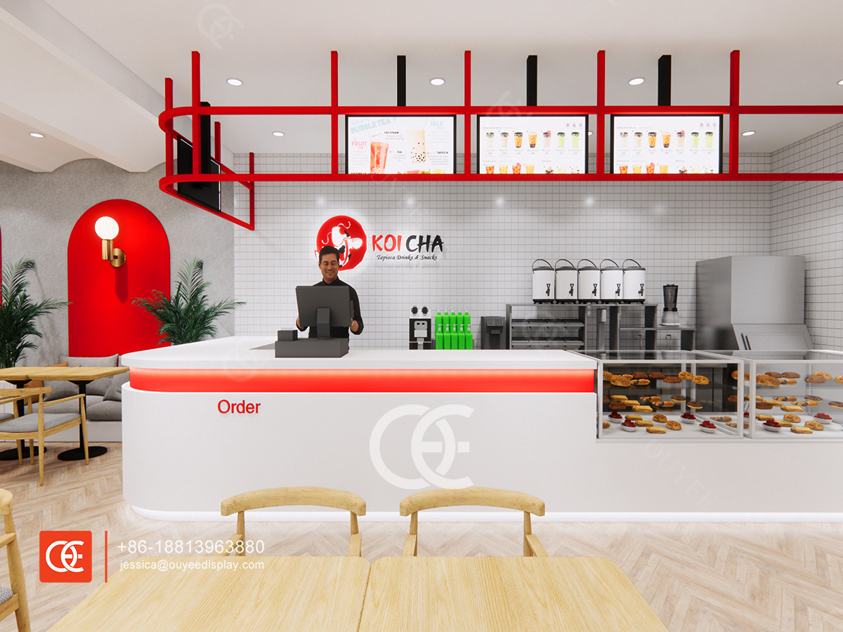 Coffee Shop Modern Design Counter Cafe Milk Tea House Design