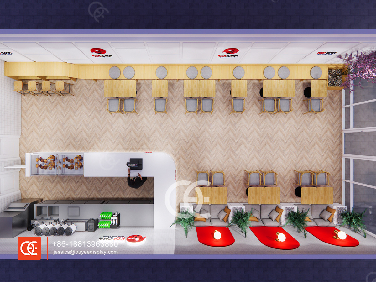 Coffee Shop Modern Design Counter Cafe Milk Tea House Design