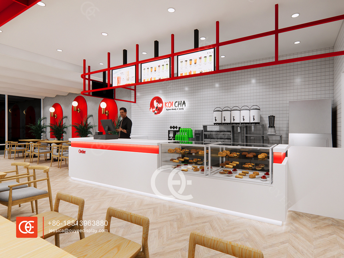 Coffee Shop Modern Design Counter Cafe Milk Tea House Design