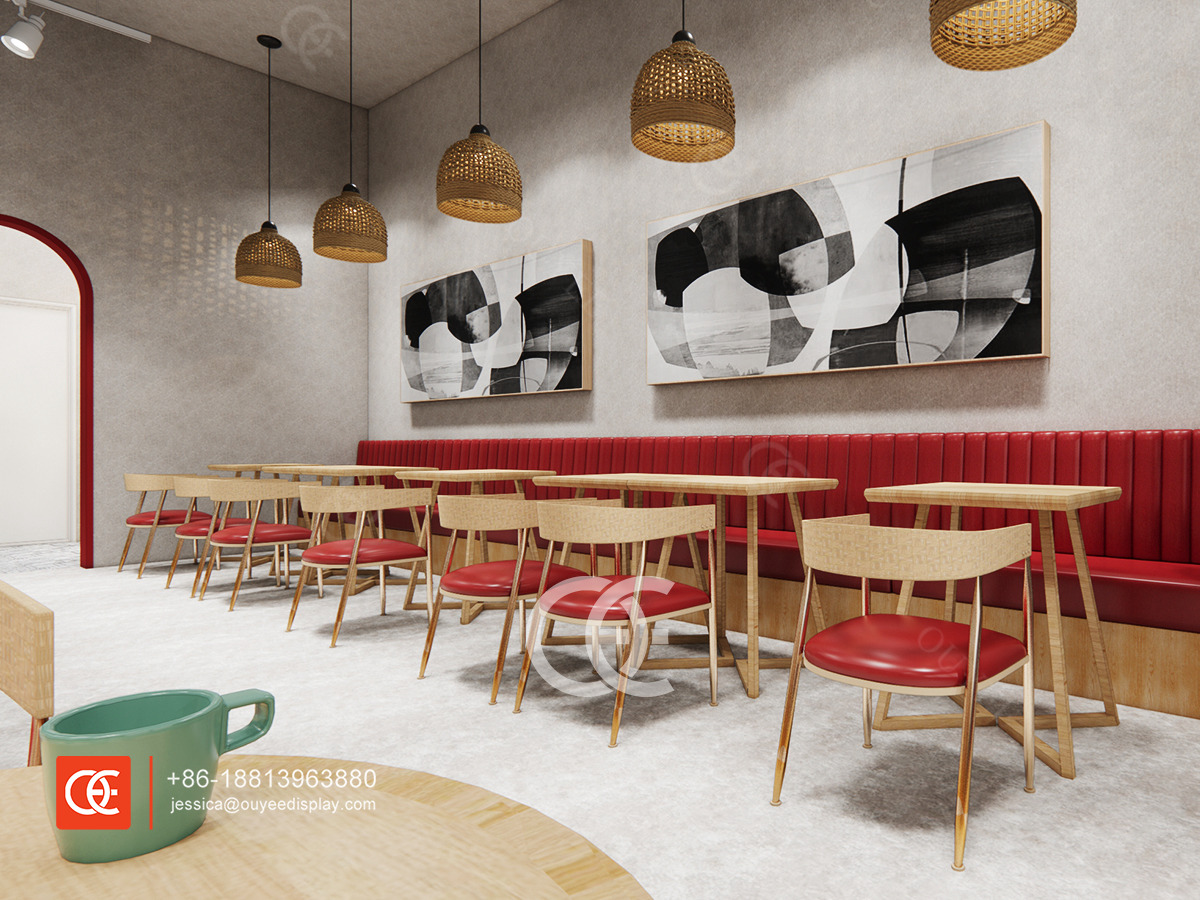 Design Bakery Cafe Service Counter Milk Tea House Design