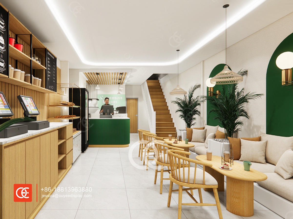 Design Cafe Interior Counter Coffee Milk Tea Counter Design