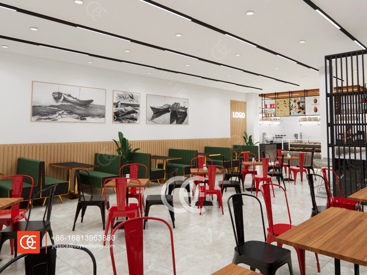 Design Cafe Modern Cafe Cashier Counter Milk Tea Counter Design