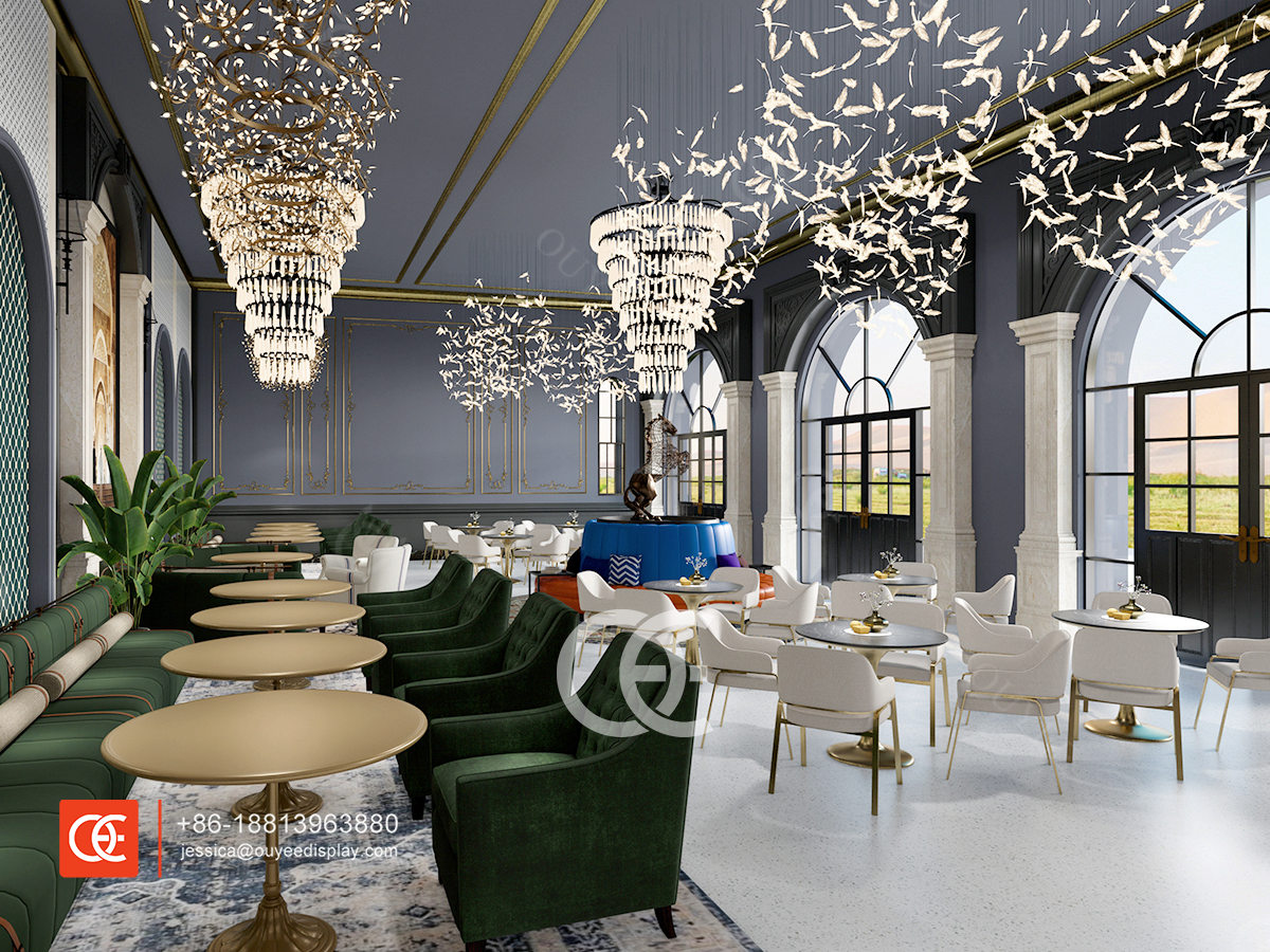 Interior Coffee Shop Design Coffee Display Stand Milk Tea Layout Design