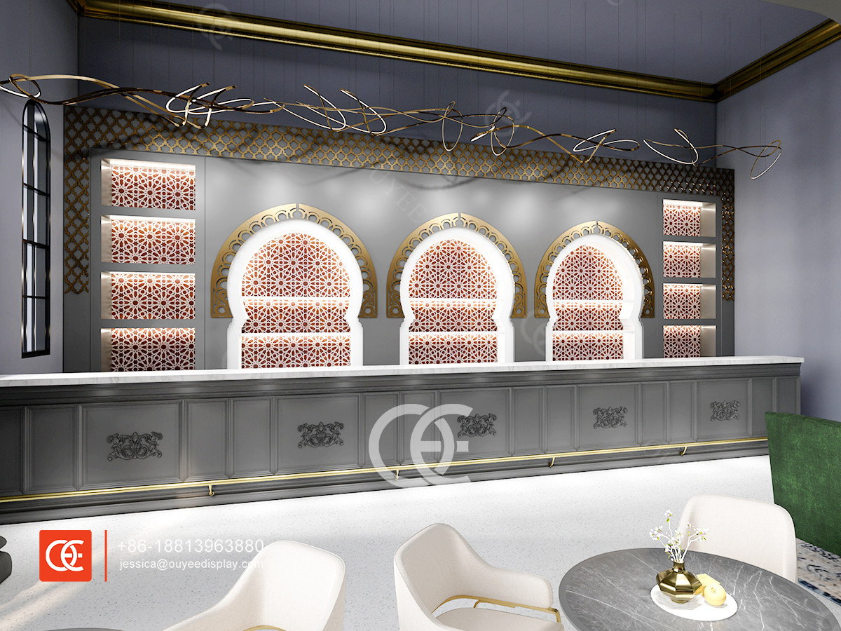 Interior Coffee Shop Design Coffee Display Stand Milk Tea Layout Design