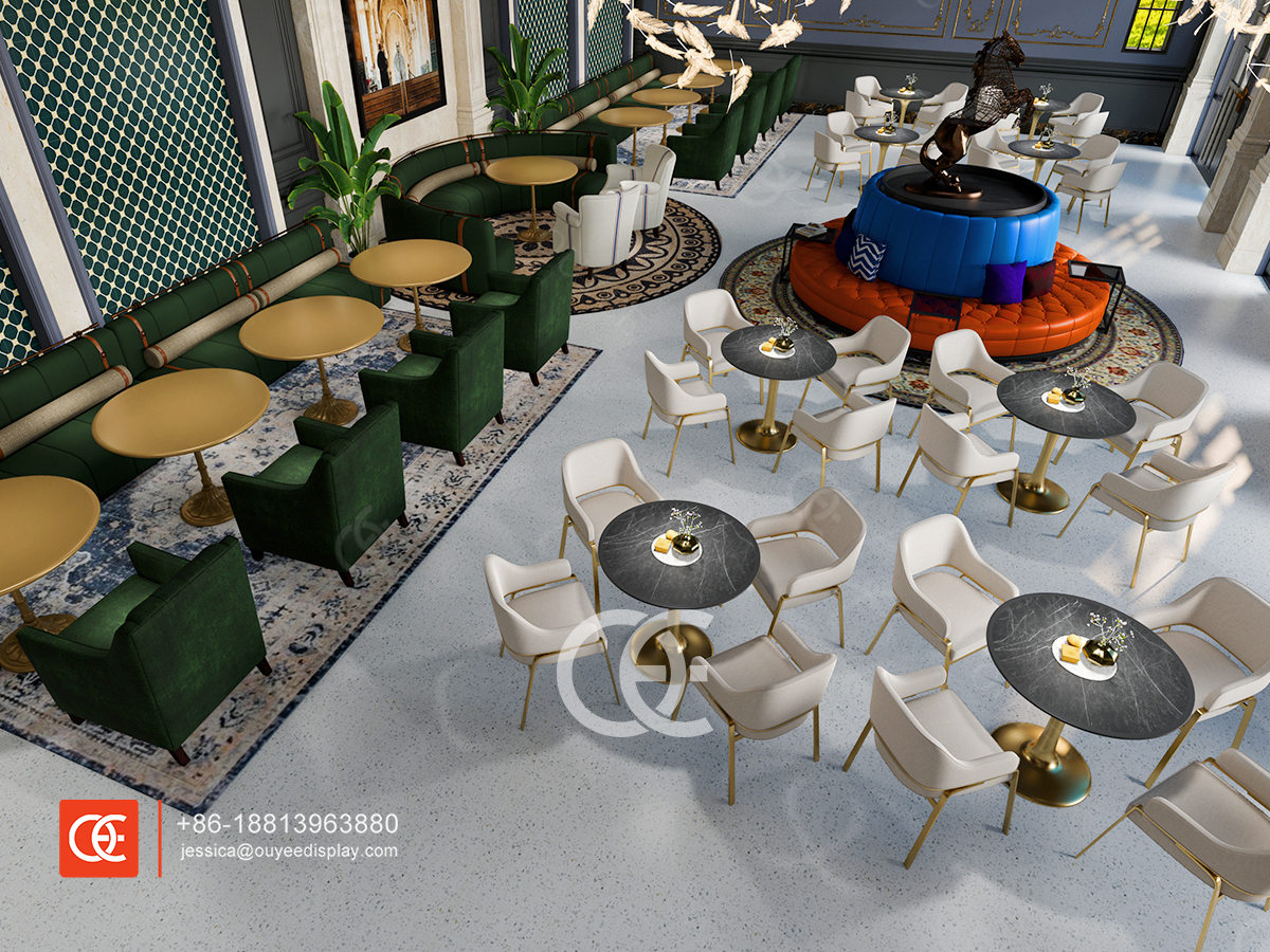 Interior Coffee Shop Design Coffee Display Stand Milk Tea Layout Design