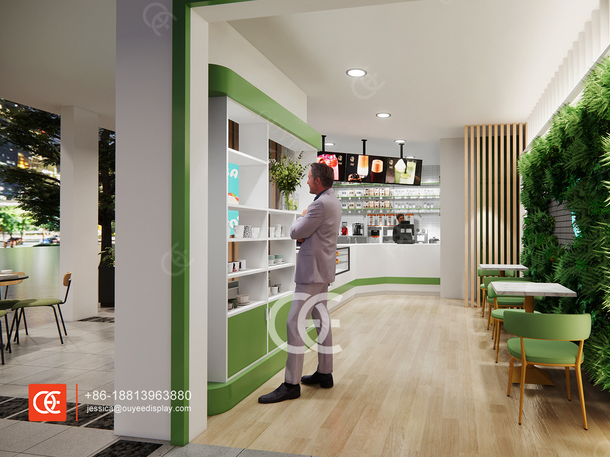 Interior Design Cafe Counter Coffee Shop Display Units