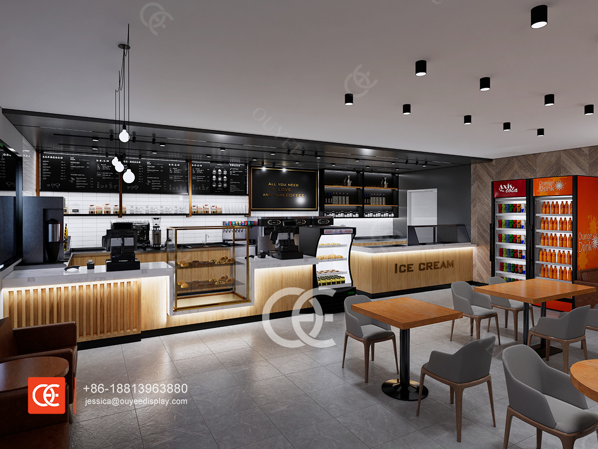 Interior Design Coffee Shop Cafe Retail Shop Modern Milk Tea Shop