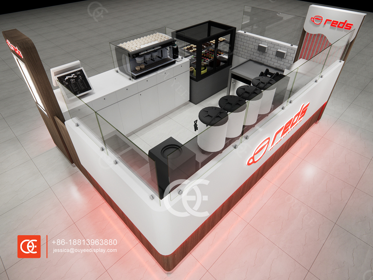 Kiosk Coffee Shop Design Counter Coffee Milk Tea Shop Counter