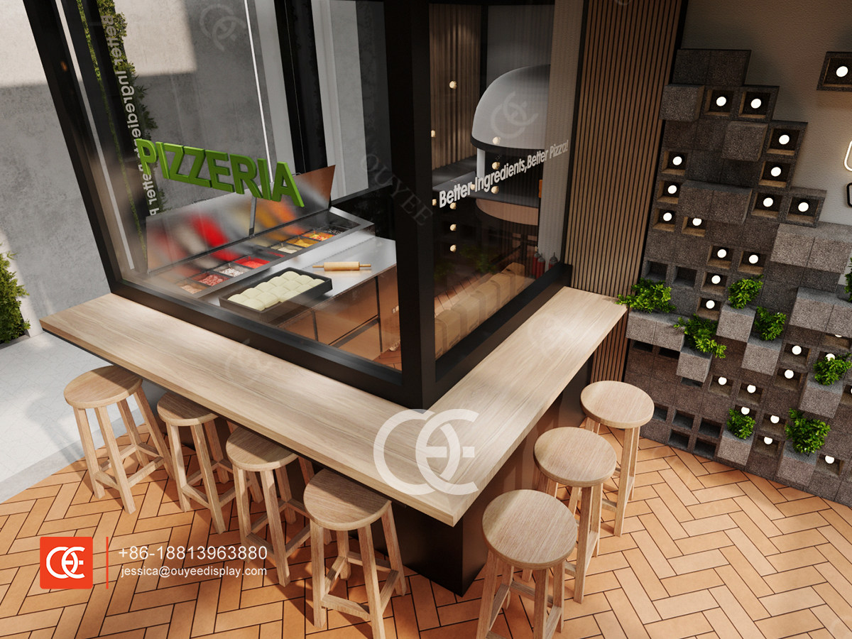 Modern Cafe Design Coffee Shop Display Milk Tea Shop Counter Design