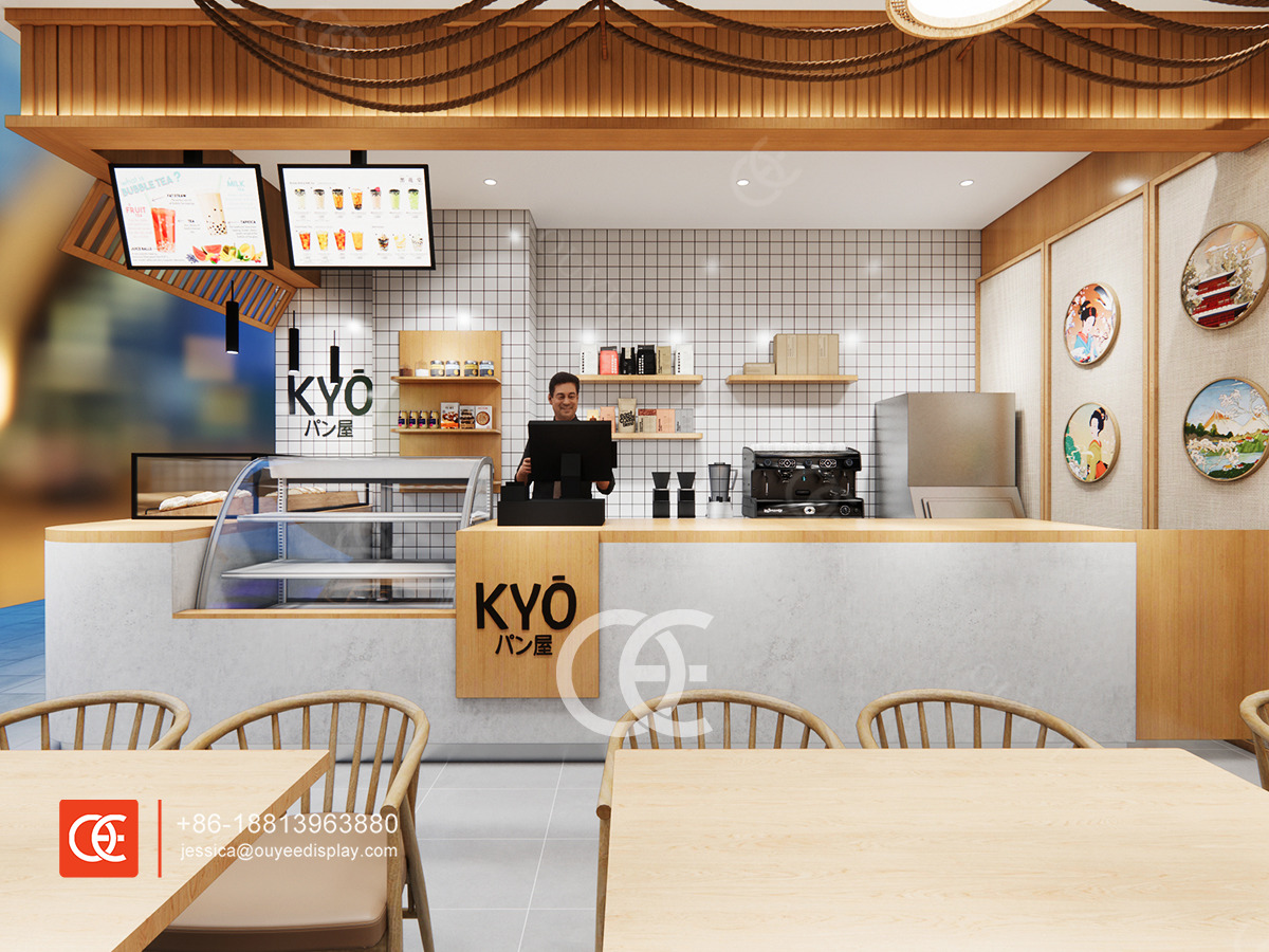 Modern Coffee Shop Counter Design Bubble Tea Counter