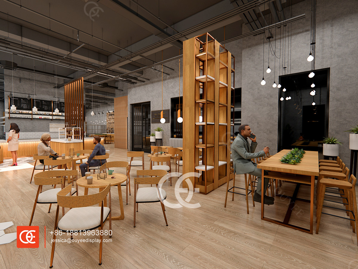 Modern Design Cafe Coffee Shop Bubble Tea Front Counter