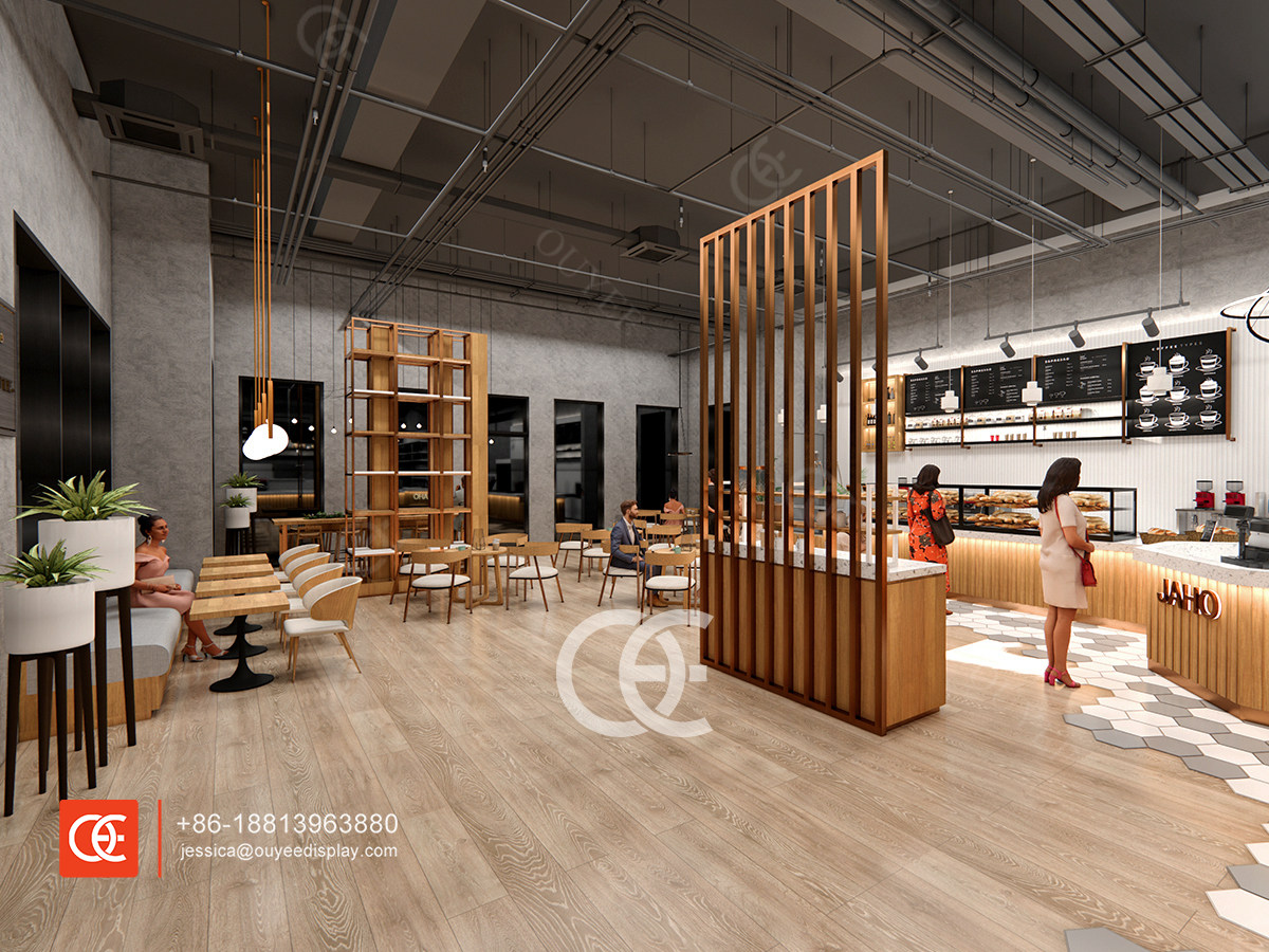 Modern Design Cafe Coffee Shop Bubble Tea Front Counter