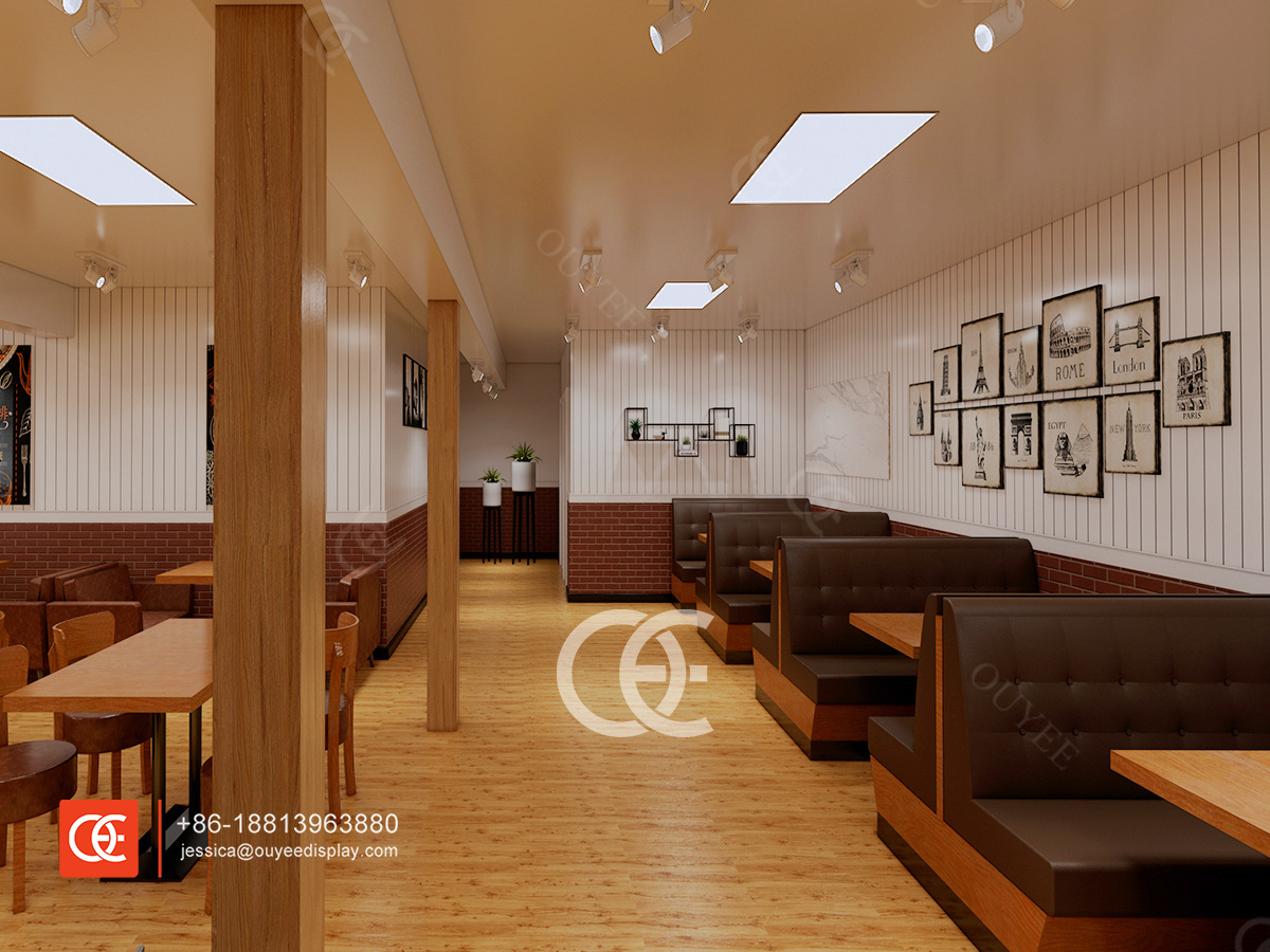 Wood Coffee Shop Design Wooden Cafe Bubble Tea Counter Design