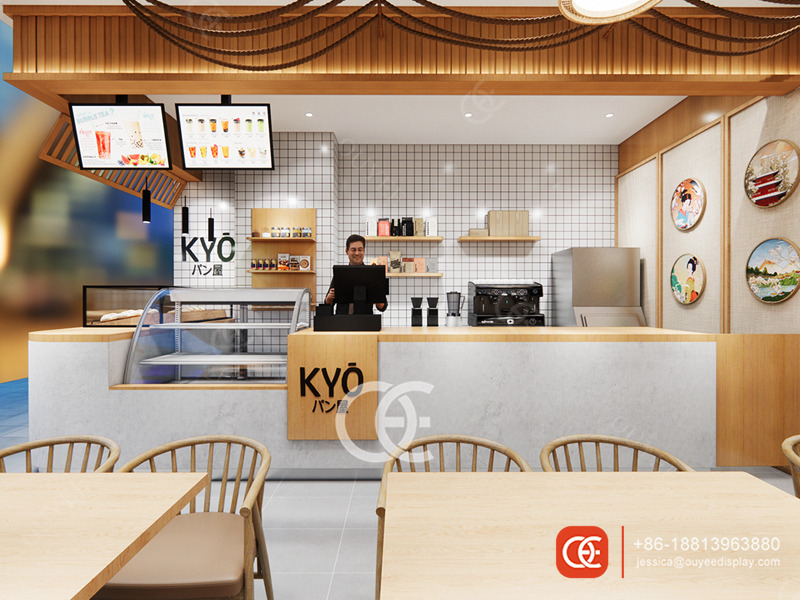 Modern Coffee Shop Counter Design Bubble Tea Counter