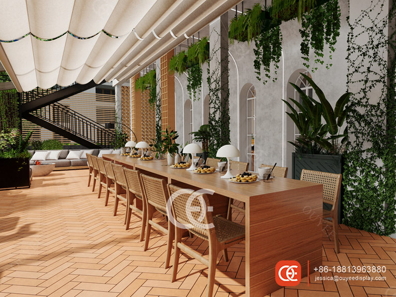 Modern Cafe Design Coffee Shop Display Milk Tea Shop Counter Design