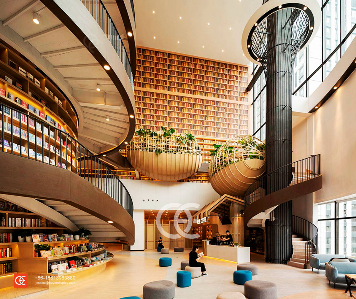 Commercial Book Display Shelf Tower Book Shelf For Books