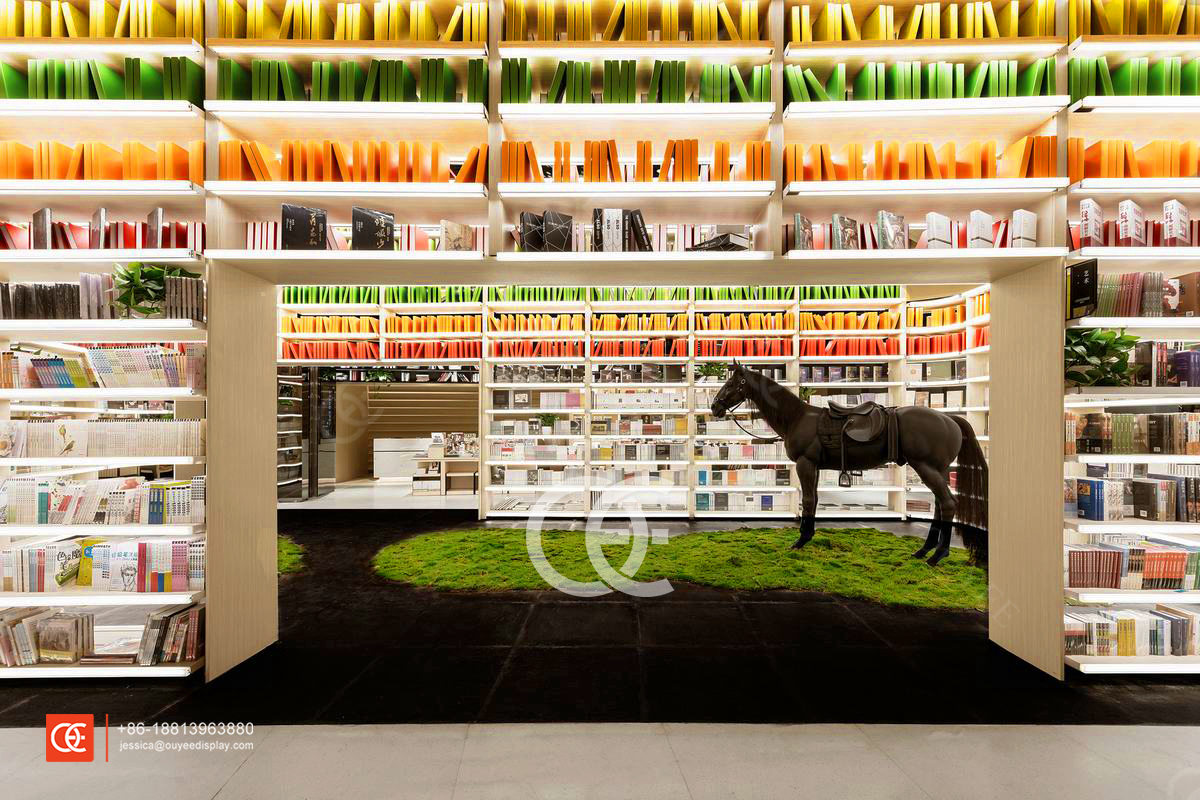 Commercial Book Racks Library Cabinet Triangle Book Shelf