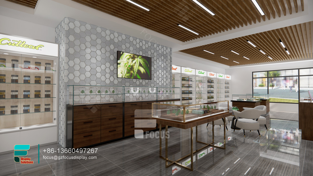 Commercial Cigar Display Cabinet Retail Glass Counter Design