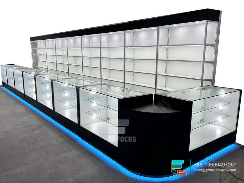 Cigarettes Shelves Tobacco Display Stand LED Display Stand