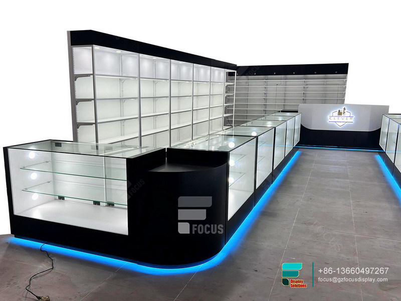 Cigarettes Shelves Tobacco Display Stand LED Display Stand