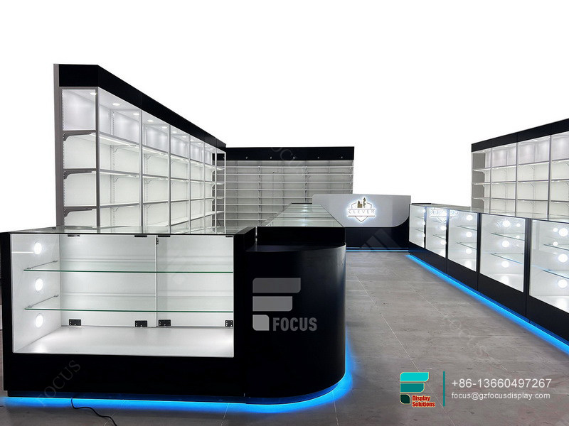 Cigarettes Shelves Tobacco Display Stand LED Display Stand