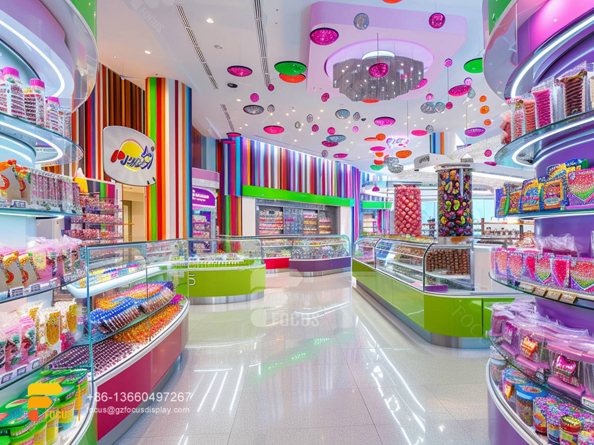 Bulk Candy Display Fixtures Sweet Shop Interior Design Chocolate Showcase