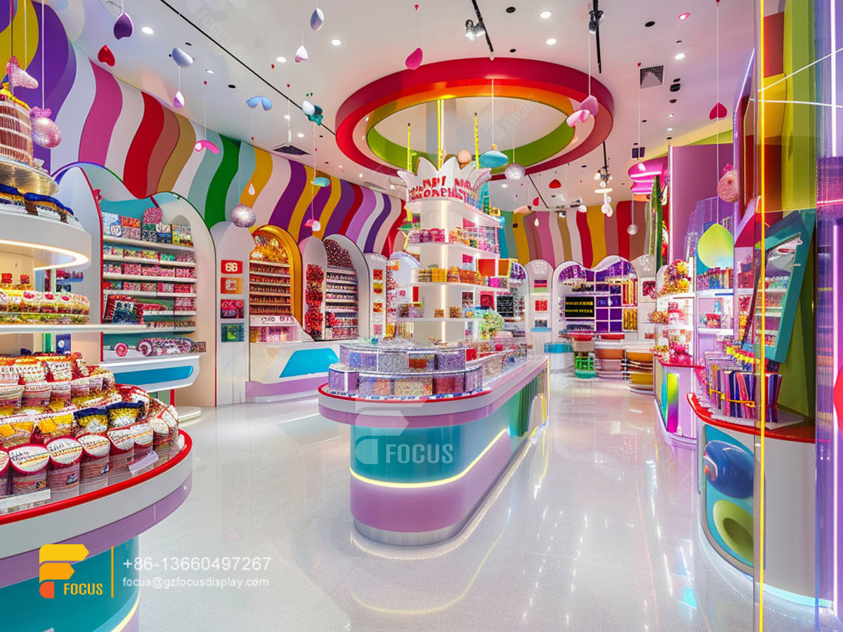Bulk Candy Display Fixtures Sweet Shop Interior Design Chocolate Showcase