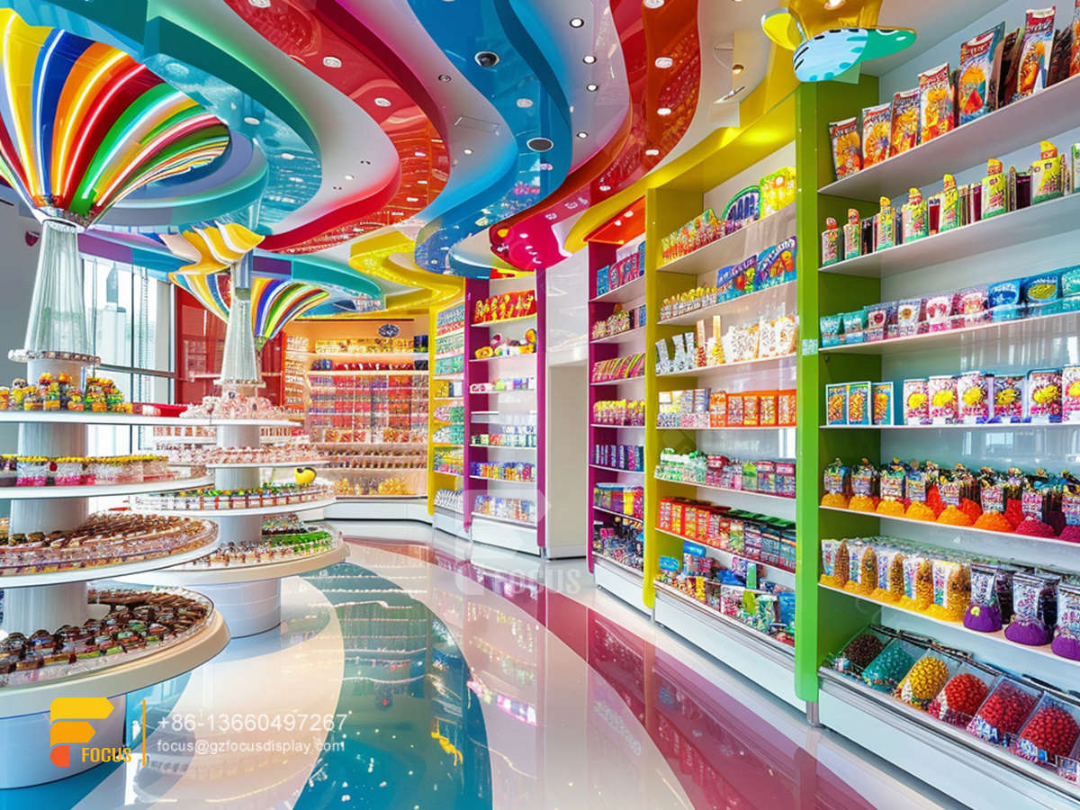 Candy Display Modern Sweet Shop Interior Design Chocolate Store