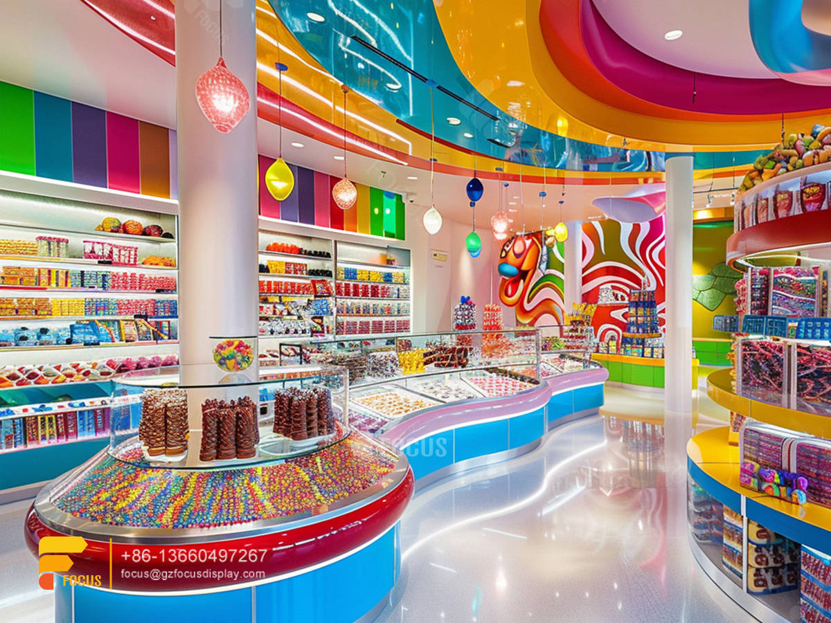 Modern Sweet Shop Interior Design Custom Chocolate Counter Display