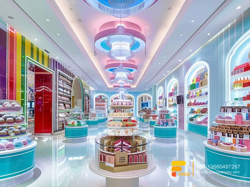 Sweet Shop Display Counter Chocolate Counter Cotton Candy Rack