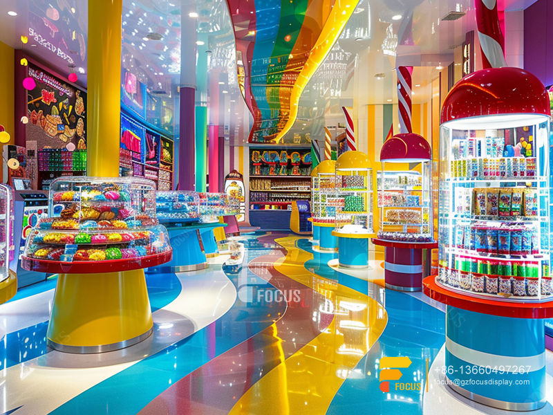 Candy Cabinets Modern Sweet Shop Interior Design Chocolate Display Shelves