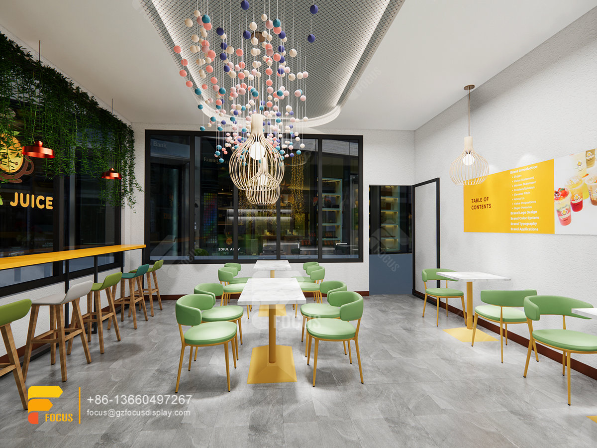 Cafe Layout Design Coffee Shop Display Case Milk Tea House Interior Design