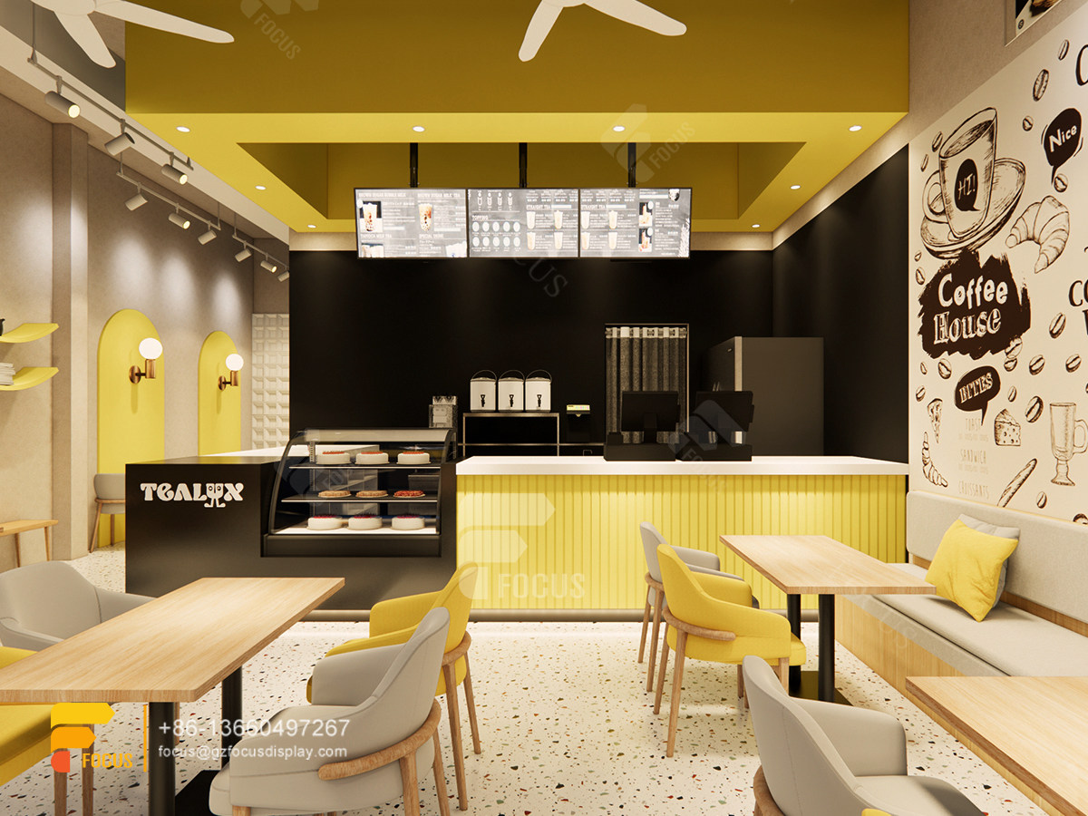 Cafe Shop Interior Design Coffee Shop Display Shelving Milk Tea Shop Design