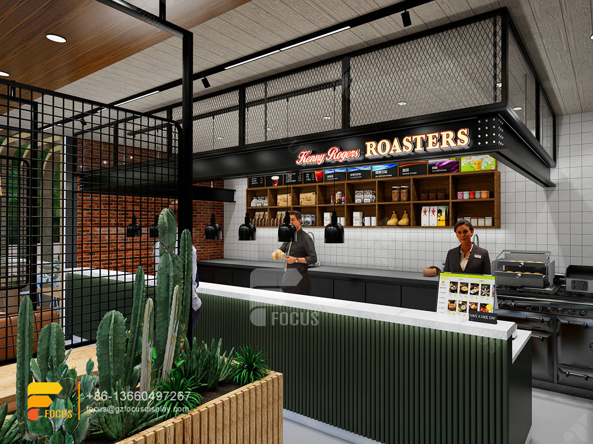 Coffee House Interior Design Cafe Counter Layout Simple Milk Tea Shop ...