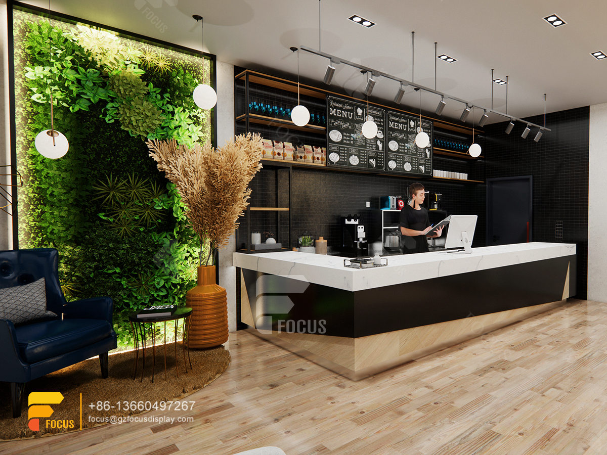 Coffee Shop Design Layout Coffee Tea Counter Milk Tea Graphic Design