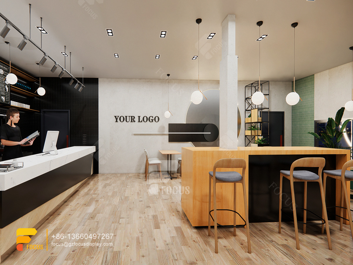 Coffee Shop Design Layout Coffee Tea Counter Milk Tea Graphic Design