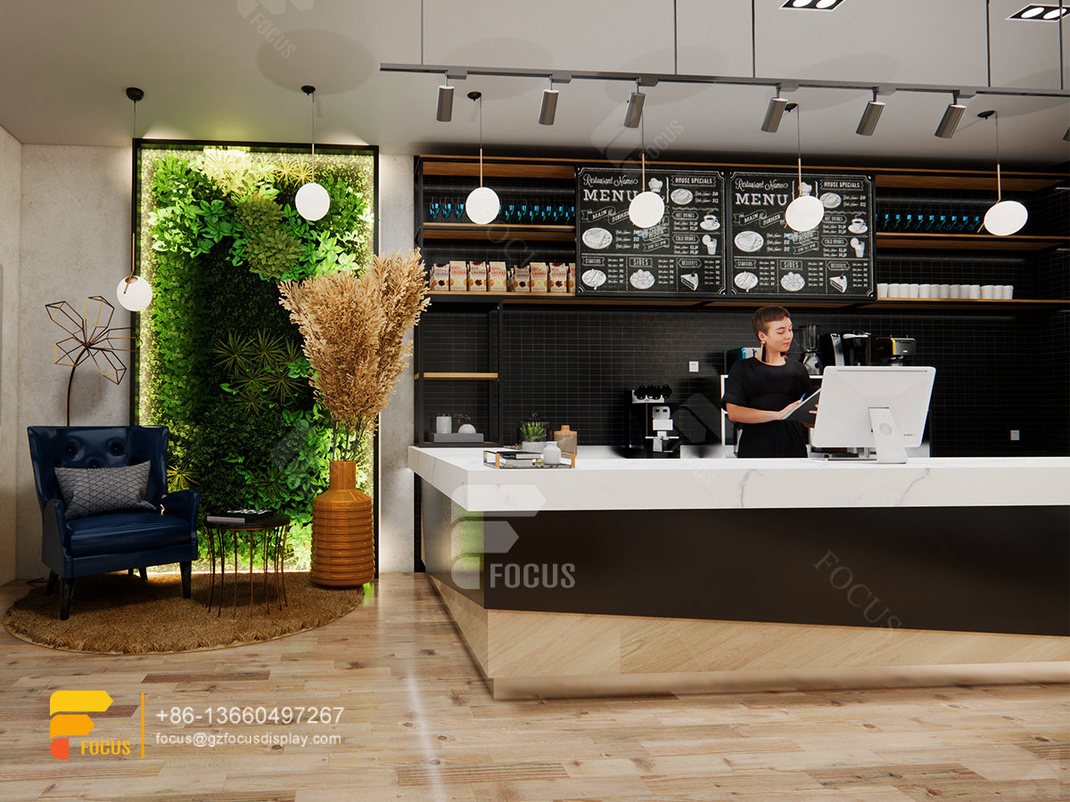 Coffee Shop Design Layout Coffee Tea Counter Milk Tea Graphic Design