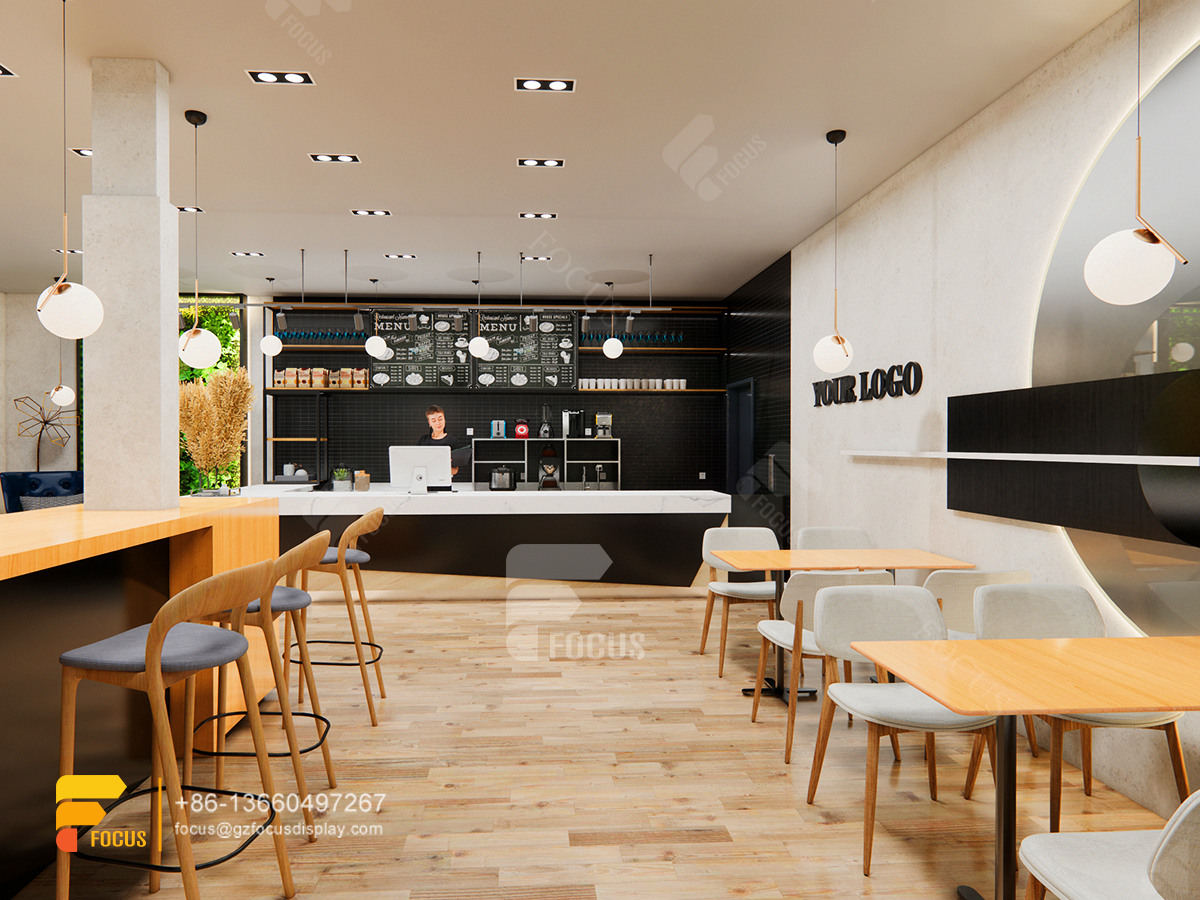 Coffee Shop Design Layout Coffee Tea Counter Milk Tea Graphic Design