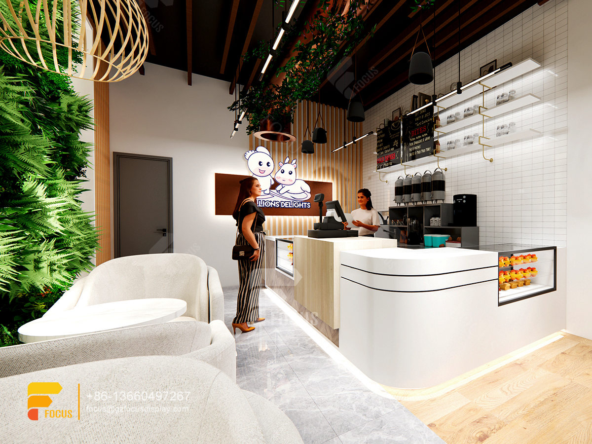 Coffee Shop Interior Design Coffee Display Rack Simple Milk Tea Shop Design