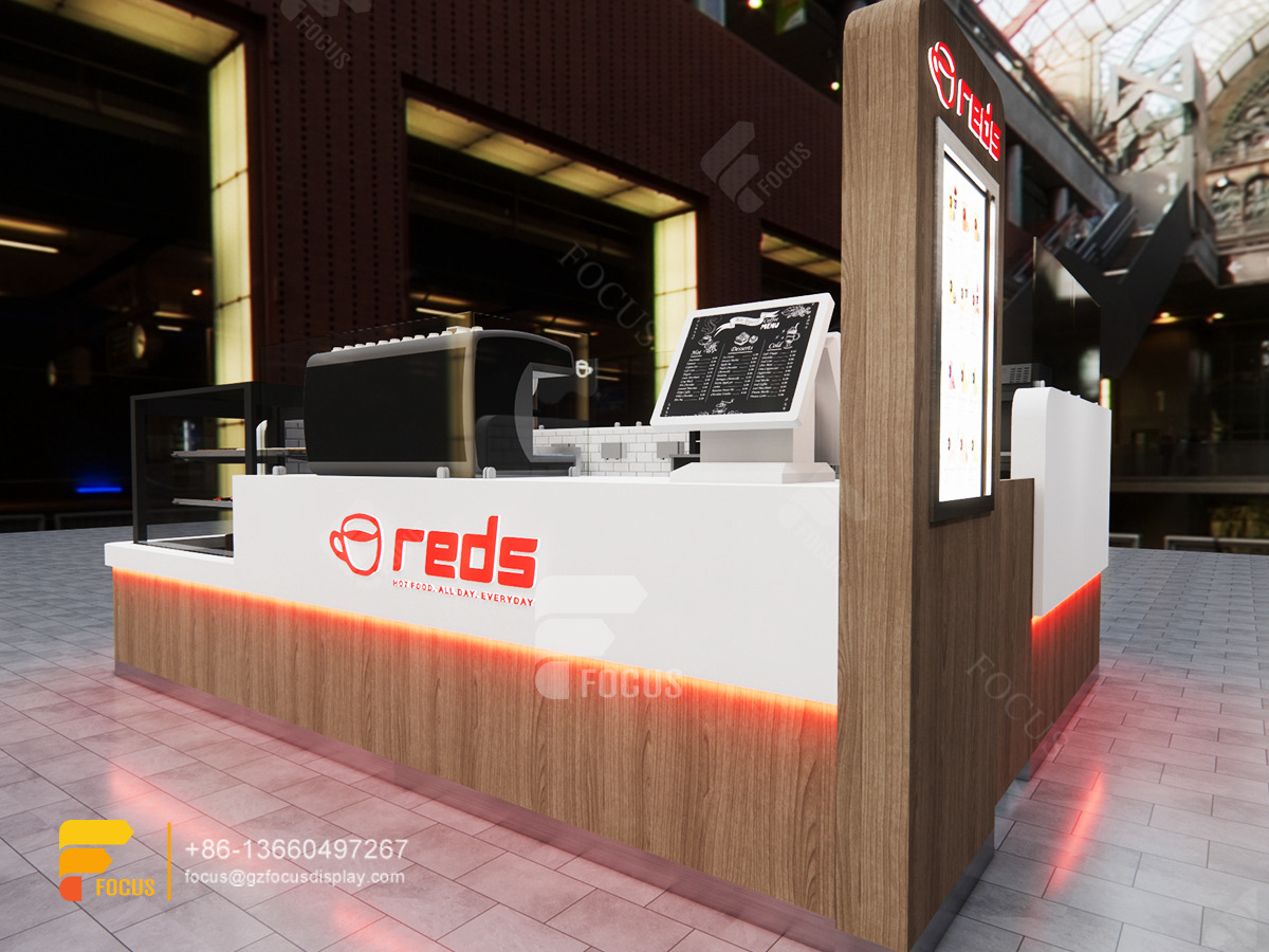 Coffee Shop Kiosk Design Counter Cafe Milk Tea Graphic Design